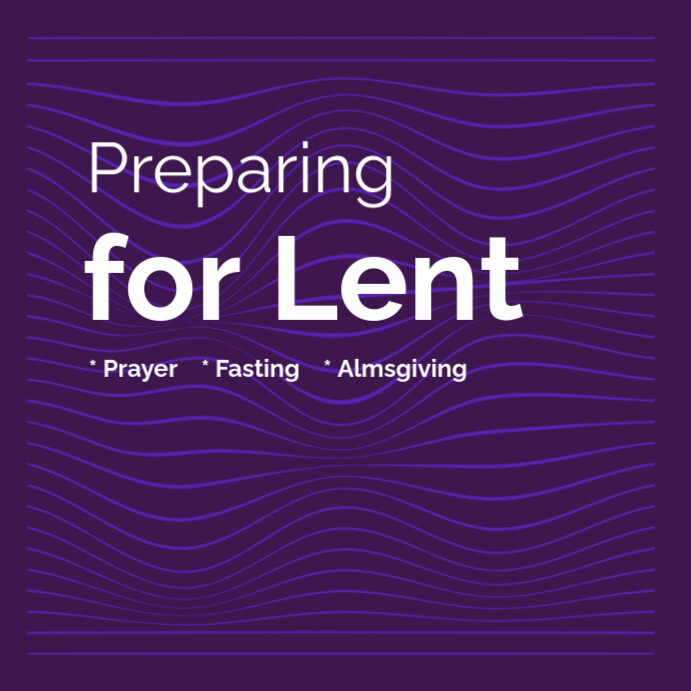 Purple modern preparing for Lent Template | PosterMyWall