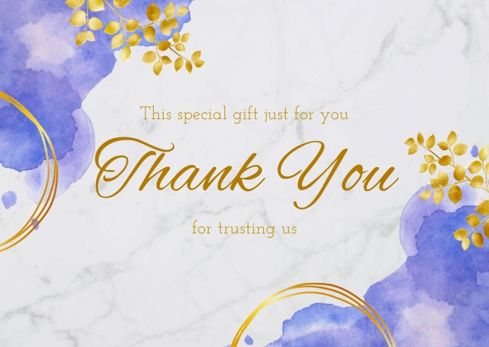 Plantilla de Purple Modern Thank You Greeting card | PosterMyWall