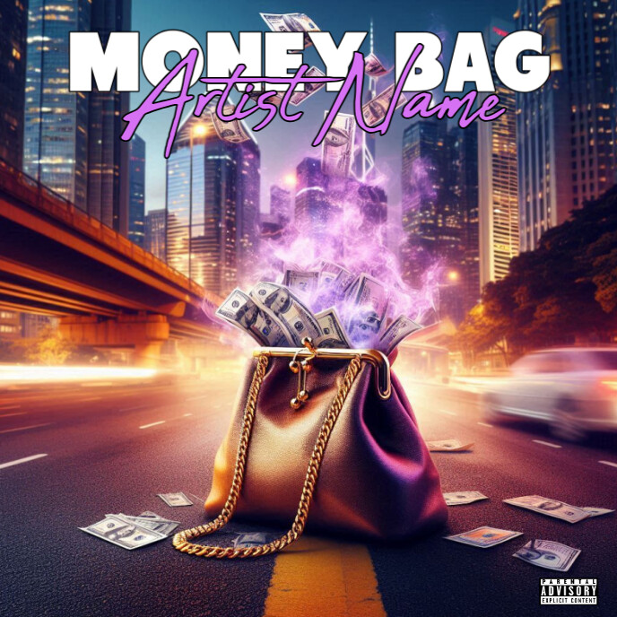 Purple Money Bag Mixtape Album Cover Album Cover เทมเพลต | PosterMyWall