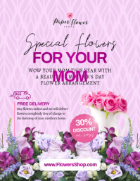 Floral Mother's Day Flower Retail Flyer Template | PosterMyWall