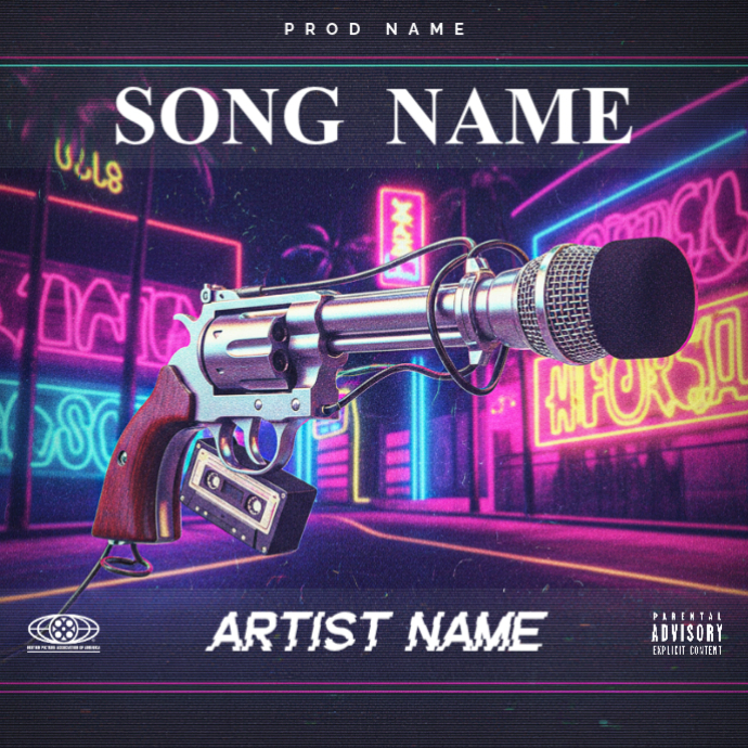 Purple Music Album Cover microphone shoot Template | PosterMyWall