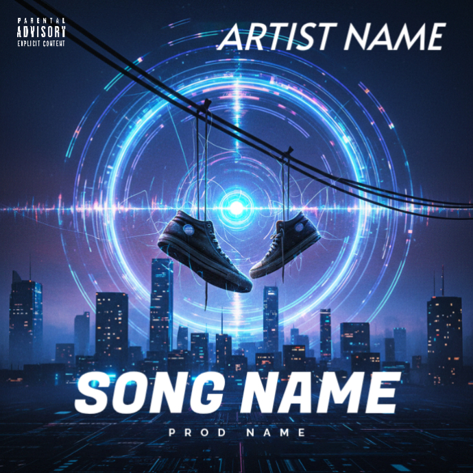 Purple Music Album Cover street 2077 Template | PosterMyWall