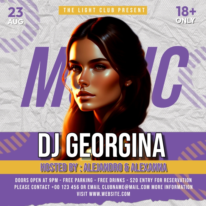 Purple Music Party Design Template | PosterMyWall