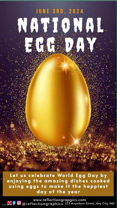 Purple National Egg Day Instagram Reel Template | PosterMyWall