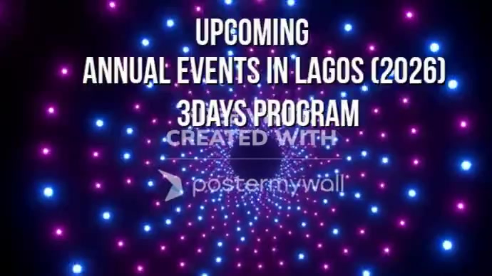 Purple Neon Annual Events in Lagos Digital Display Video Template ...