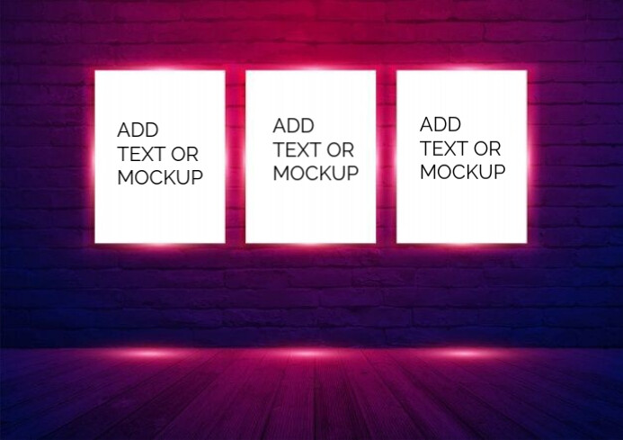 Purple Neon Background A4 Modelo | PosterMyWall