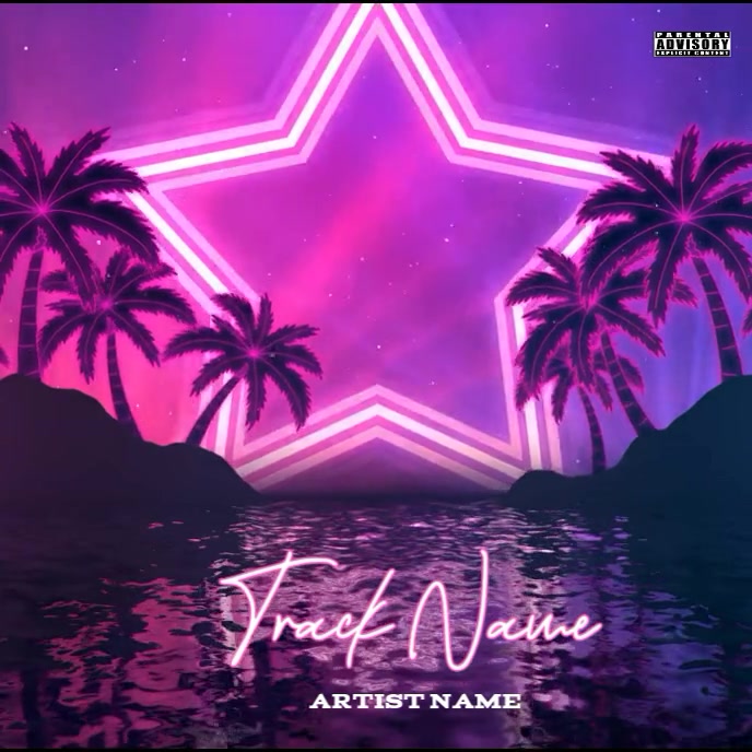 Purple Neon Best Cover Album Music Art Trap Mixtape Rap Album Cover ...