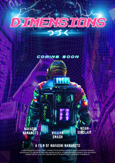 Copy of Purple Neon Blue And Pink Neon Maximalist Sci | PosterMyWall