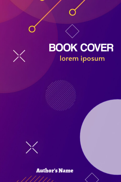 Plantilla de Purple Neon Book Cover Design Poster | PosterMyWall