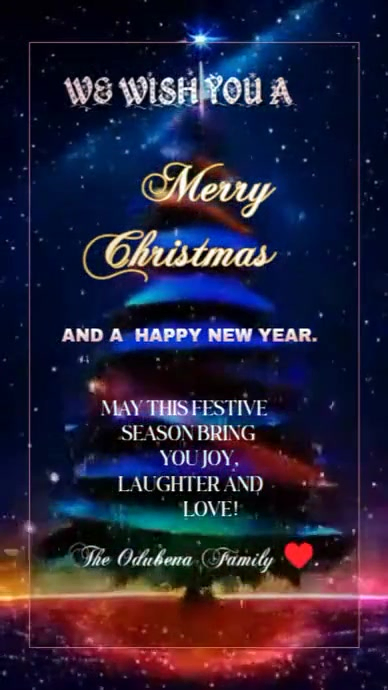 Purple Neon Christmas And New Year Wish Design Template Instagram Reel ...