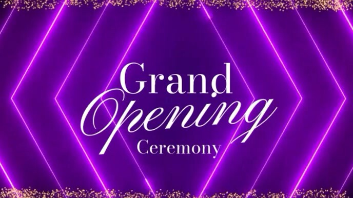 Purple Neon Grand Opening Digital Display (16:9) Template | PosterMyWall