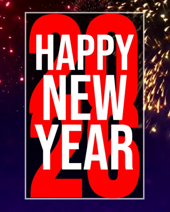 Purple Neon Happy New Year 2026 Instagram Portrait Template | PosterMyWall