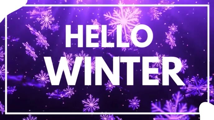 Purple Neon Hello Winter Youtube Thumbnail Template | PosterMyWall