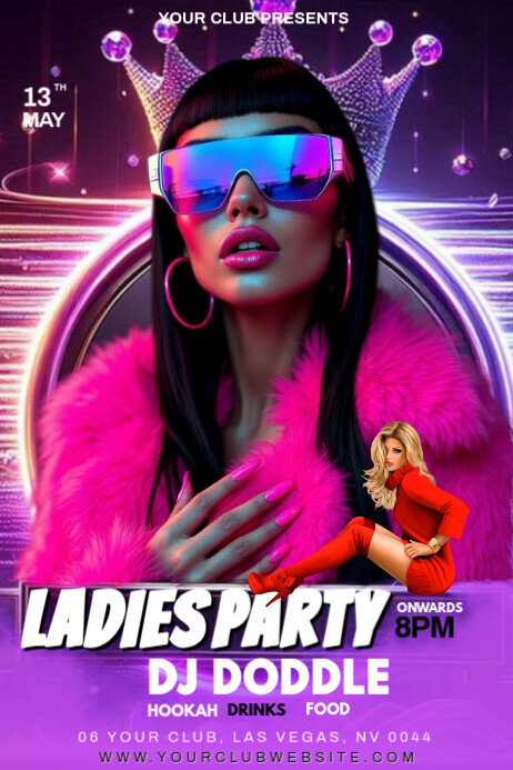 Copy of Purple Neon Ladies Party Poster | PosterMyWall