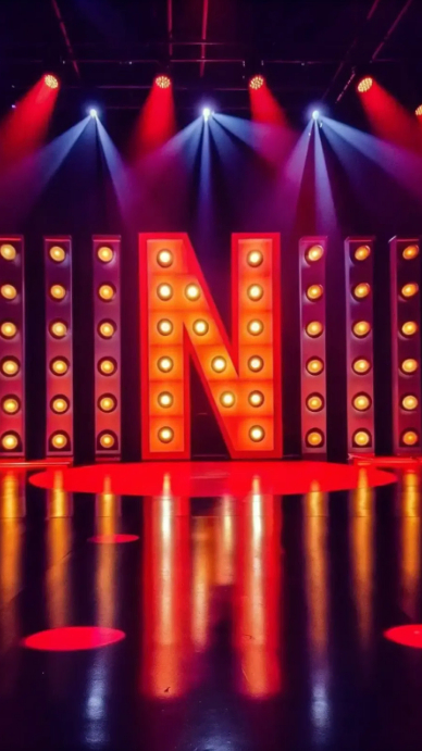 Purple Neon Luxury Event Letter N Instagram Story Template | PosterMyWall