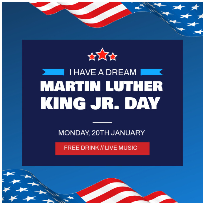 Purple Neon Martin Luther King Jr Day poster Template | PosterMyWall