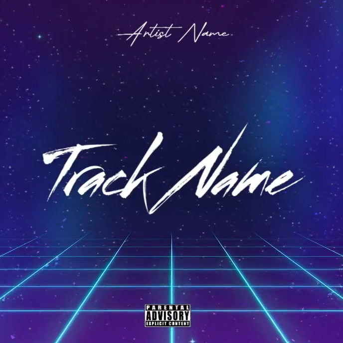 Plantilla de Purple Neon Mixtape Album Cover Album Cover | PosterMyWall