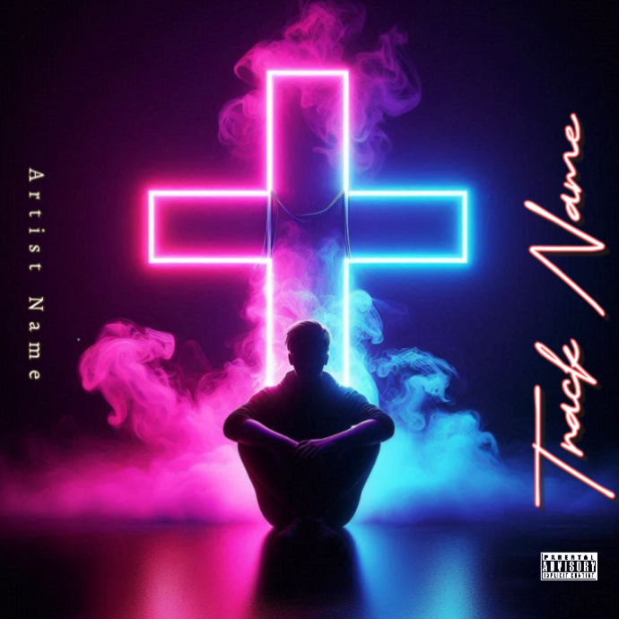 Purple Neon Music Album Cover Album Cover Template | PosterMyWall