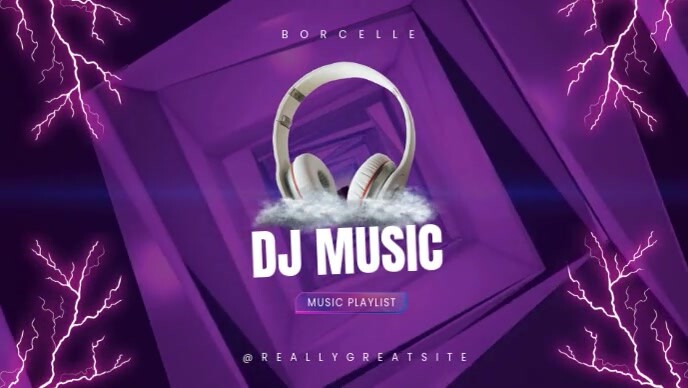 Copy of Purple Neon Music Video Youtube Thumbnail | PosterMyWall