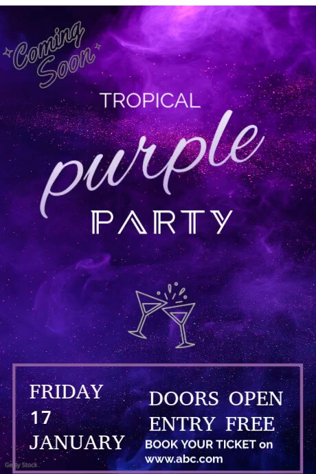 Purple Neon Neon Poster Template | PosterMyWall