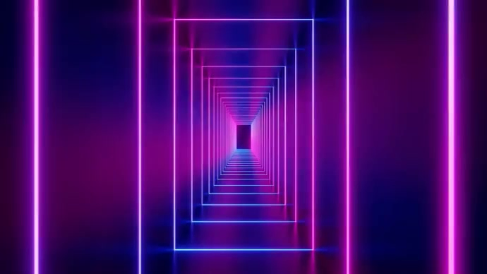 Purple Neon Neon Tunnel Digital Display Video Template | PosterMyWall