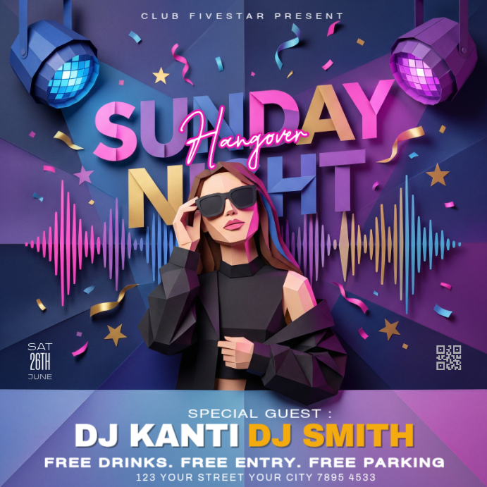Nightclub Event Instagram Ad Template | PosterMyWall