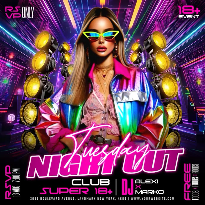 Nightclub Event Instagram Ad Template | PosterMyWall