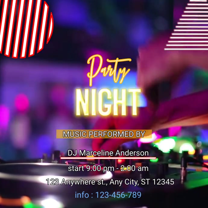 Copy of Purple Neon Party Night Club | PosterMyWall