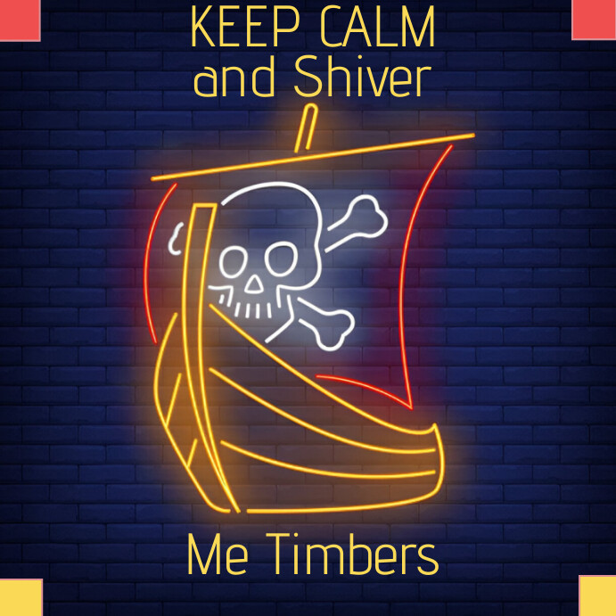 Purple Neon Pirates Instagram Post Template | PosterMyWall