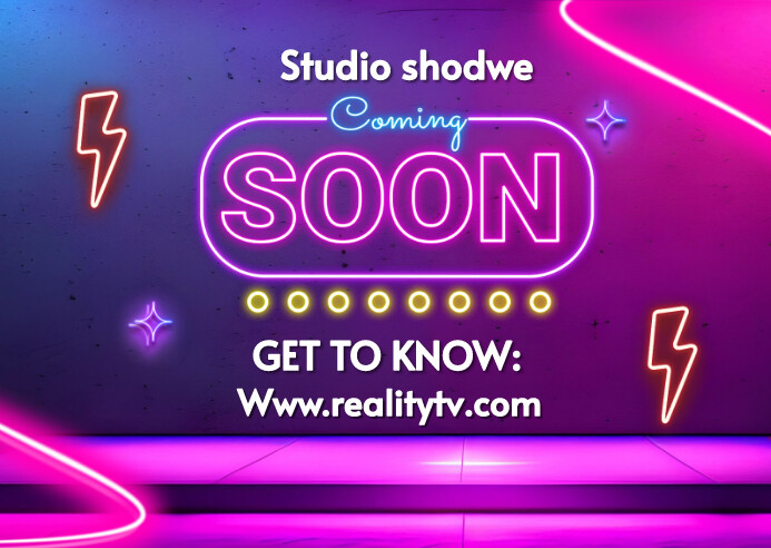 Purple Neon Postcard Template | PosterMyWall