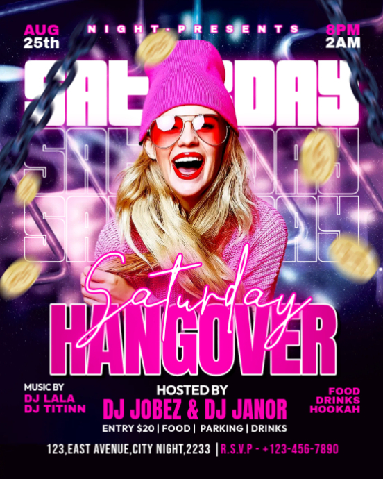 Saturday Night Party Template | PosterMyWall