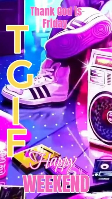 Copy of Purple Neon Tgif Tiktok Video | PosterMyWall