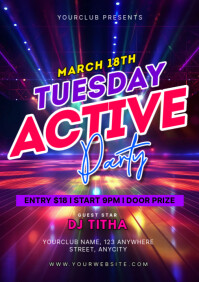 Tuesday night party poster Template | PosterMyWall