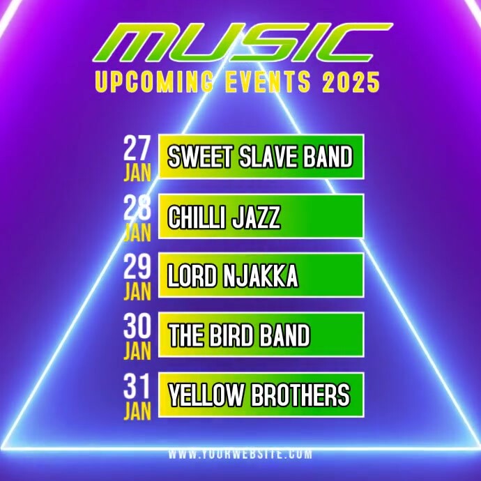 Purple Neon Upcoming Events Pos Instagram Template | PosterMyWall