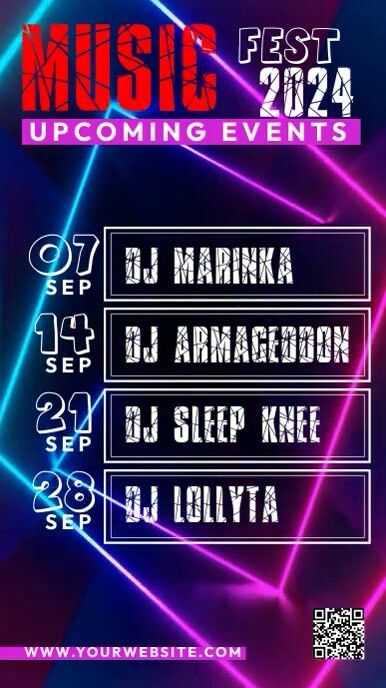 Purple Neon Upcoming Events Reel Instagram Template | PosterMyWall