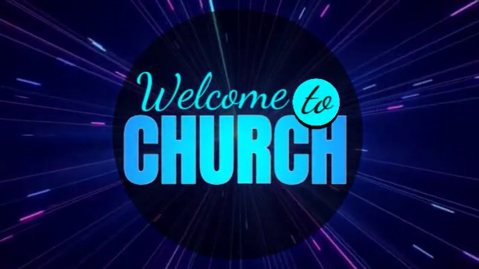 Purple Neon Welcome To Church Intro Slideshow Animation Digital Display ...
