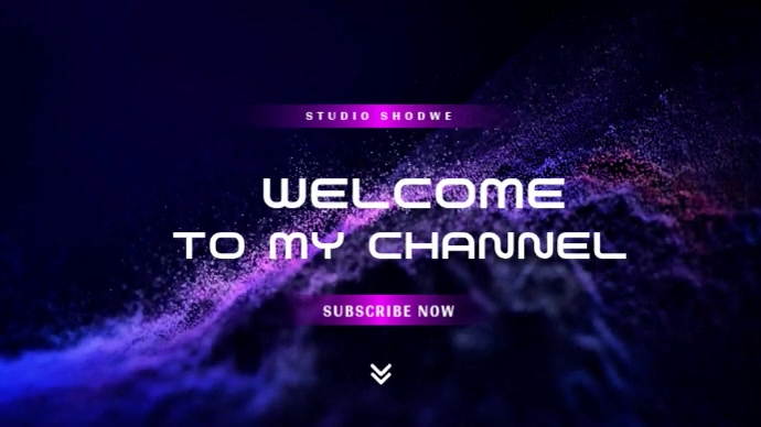 Purple Neon Welcome To My Channel Digital Display (16:9) Template ...