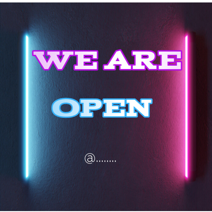 Purple Neon you are welcome Instagram Post Template | PosterMyWall