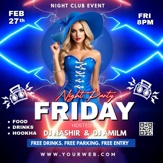 Plantilla de Purple Night Club Event Instagram Post Video | PosterMyWall