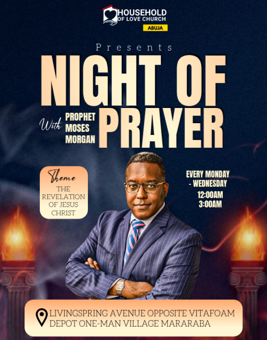 Purple Night of Prayer Event Poster/Wallboard Template | PosterMyWall