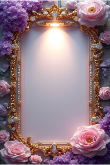 Purple orchid border frame Template | PosterMyWall
