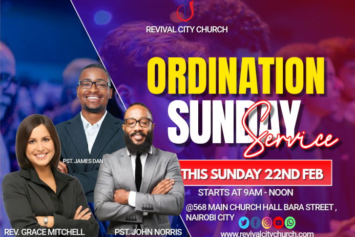 Purple Ordination Service Poster Template | PosterMyWall