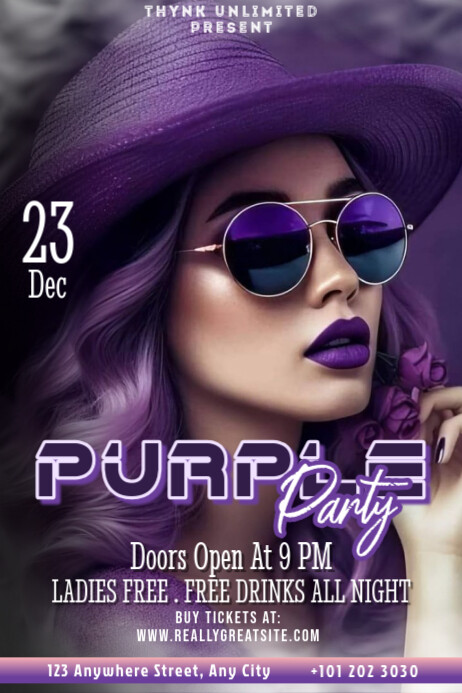 Purple Party Template | PosterMyWall