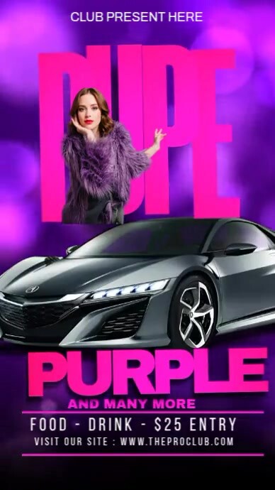Plantilla de Purple Party Video | PosterMyWall