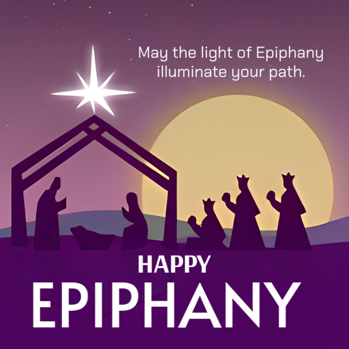 Purple Pastel Epiphany Instagram Post Templat | PosterMyWall