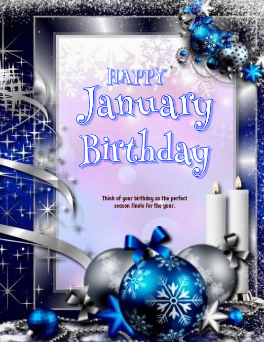 Copy of Purple Pastel Happy Birthday January Flyer (us Letter ...