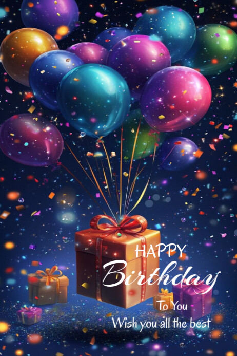 Modèle Purple Pastel Happy Birthday To You Poster | PosterMyWall