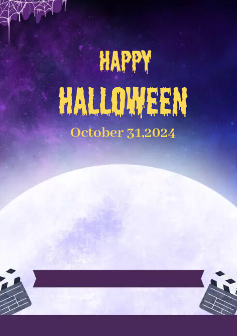 Purple Pastel Happy Halloween Day Sale Posters A4 Template | PosterMyWall