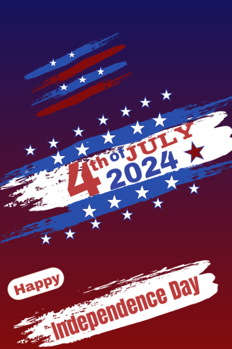 Purple Pastel Independence Day Of United Stat Template | PosterMyWall