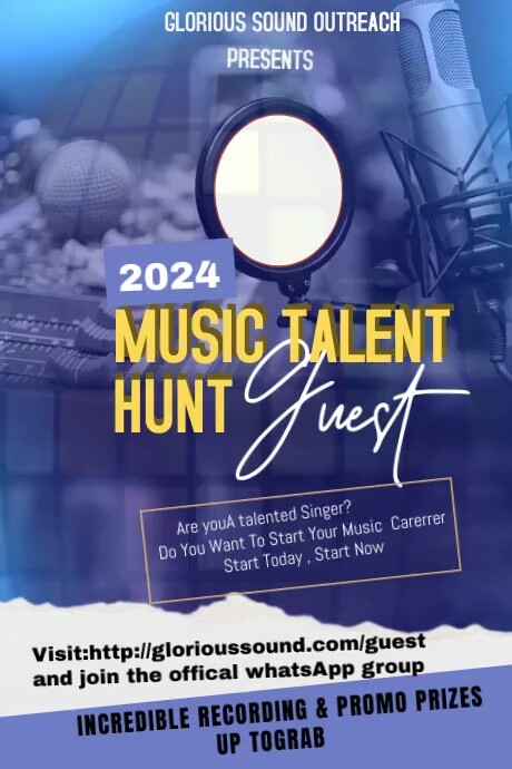 Copy of Purple Pastel Music Talent Poster | PosterMyWall